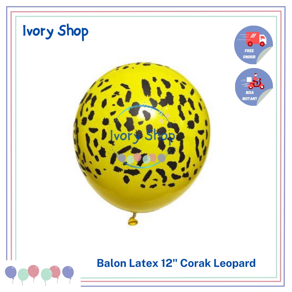 Jual Balon Latex 12 inch Corak Hewan Safari Zoo Animal motif zebra ...