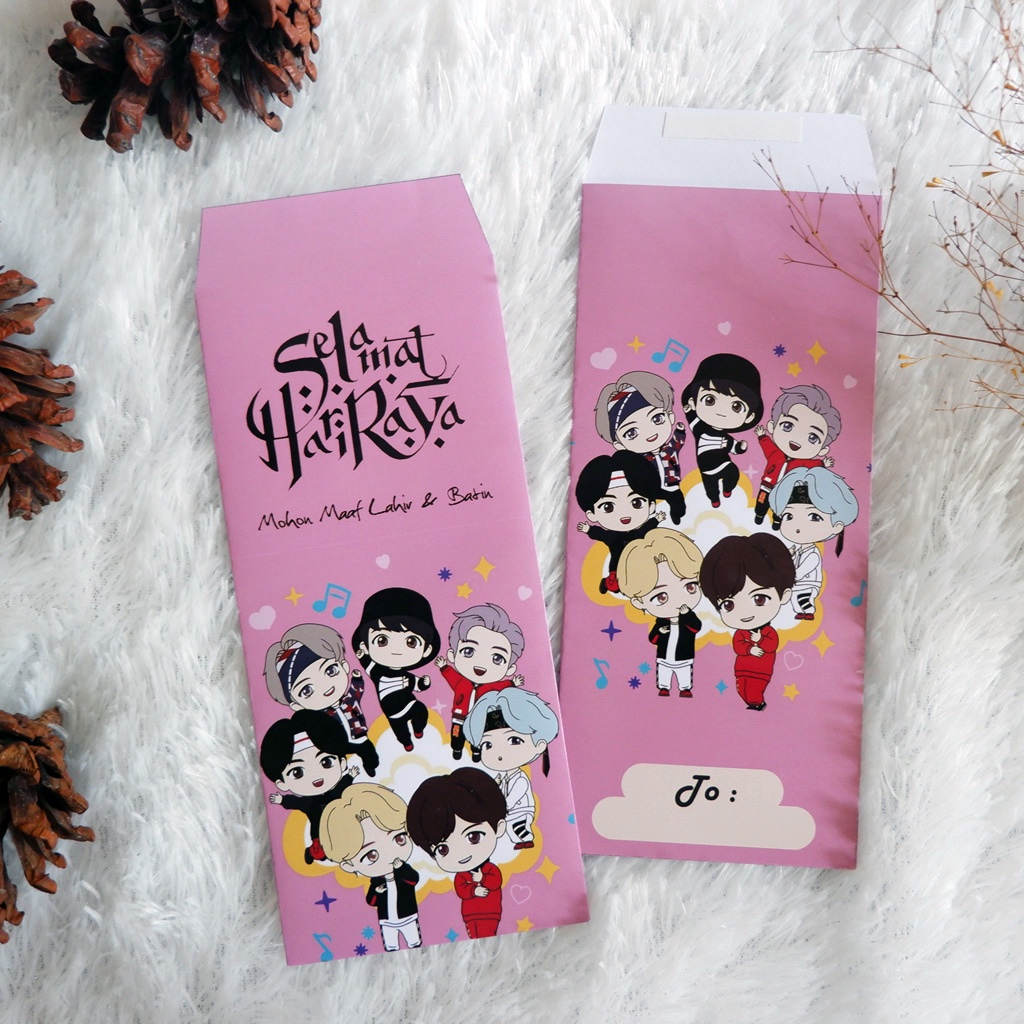 Jual Amplop Lebaran Idul Fitri Karakter BTS / BT21/ Tinytan, Gratis ...