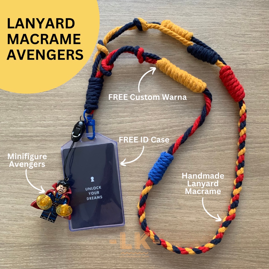 Jual LANYARD MACRAME LEGO MINIFIGURE (ID CARD/ NAME TAG/ CARD HOLDER ...