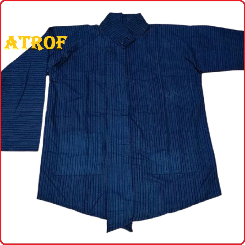 Jual Surjan Peranakan Jogja Dewasa / BAJU ATASAN ADAT JAWA SURJAN LURIK BIRU / SURJAN LURIK PRIA ...