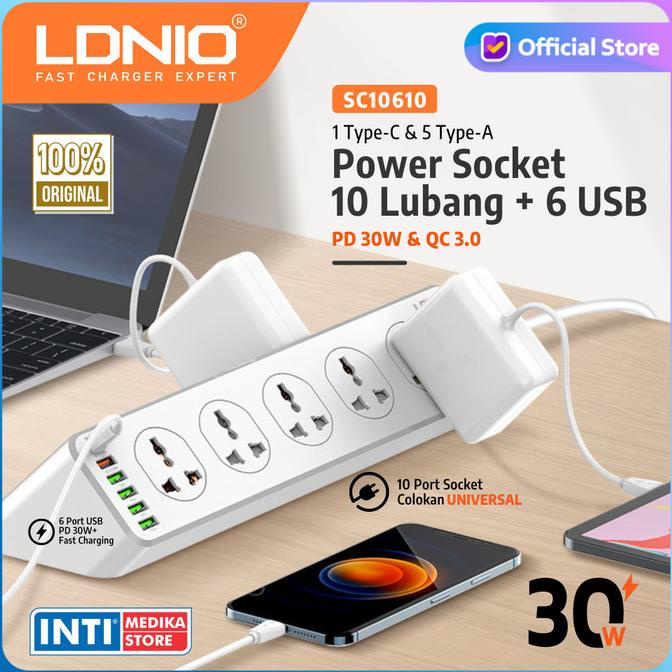 Jual HARGA DISKON LDNIO - Stop Kontak Universal 10 Colokan USB Fast ...