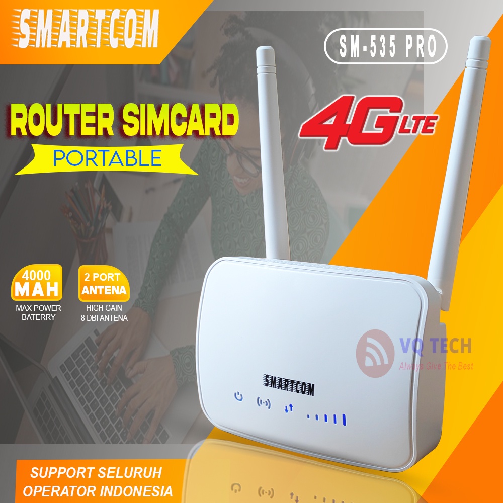 Jual SMARTCOM SM535 PRO Modem Wifi Router 4G LTE Unlock Baterry 4000 ...