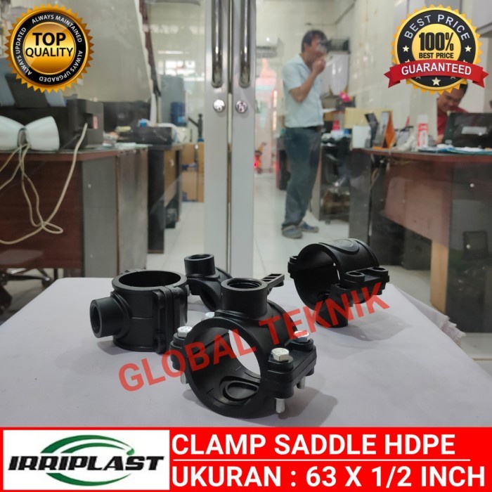 Jual Clamp saddle hdpe 2 x 1/2 inch | Untuk Pipa Hdpe 63mm x 1/2 inch | Shopee Indonesia