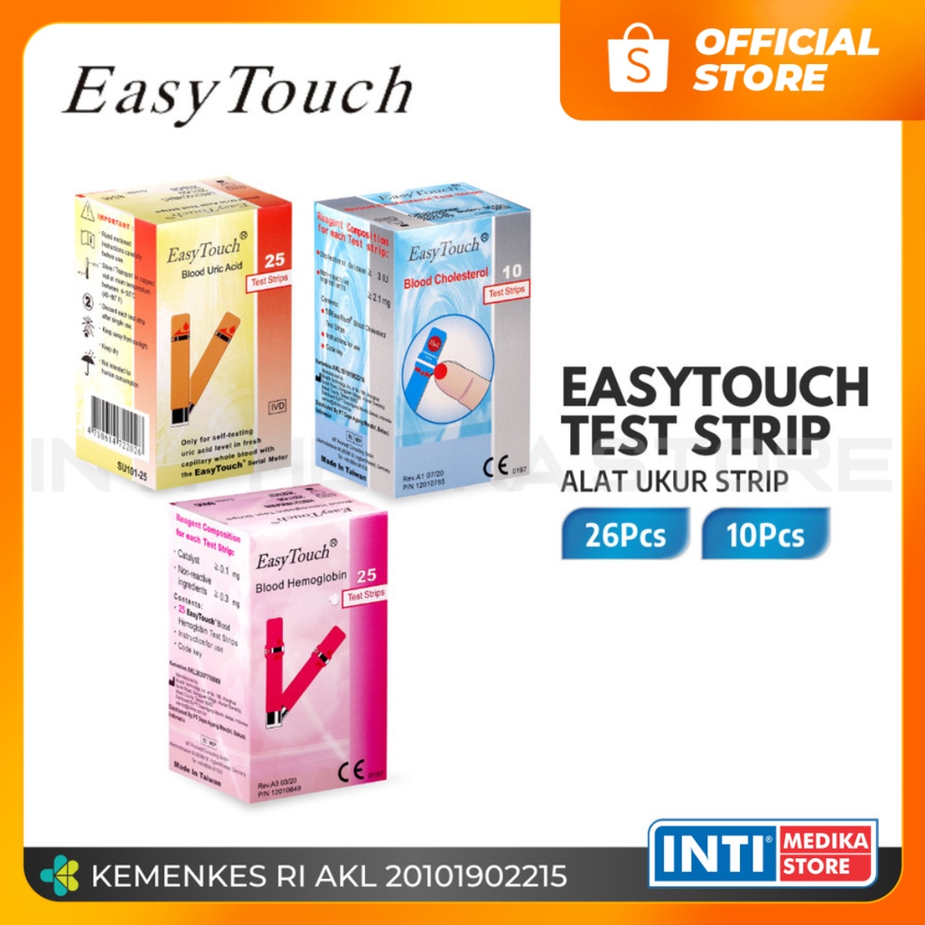 Jual EASYTOUCH - Strip Test Gula Darah / Asam Urat / Kolesterol Easy ...