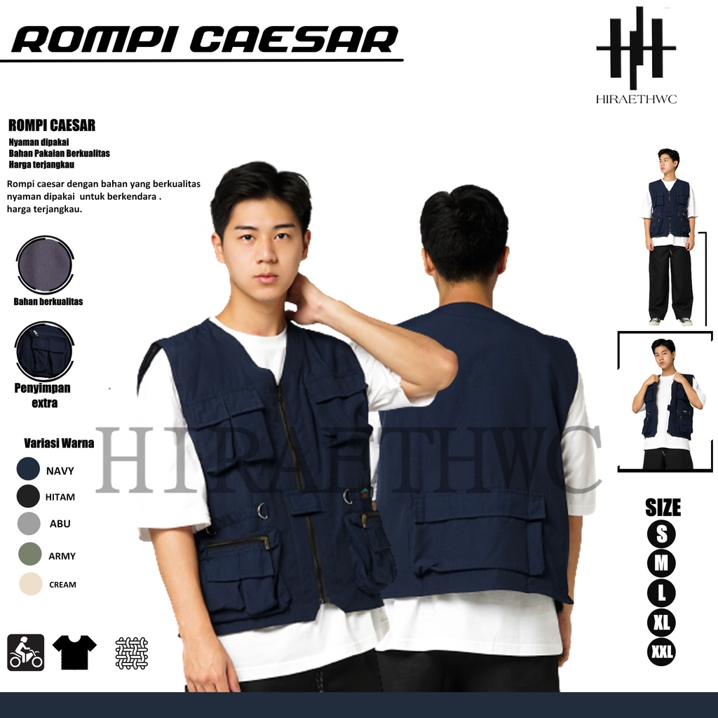 Jual HC - Rompi Tactical Cargo Navy Outer Premium Vest | Shopee Indonesia