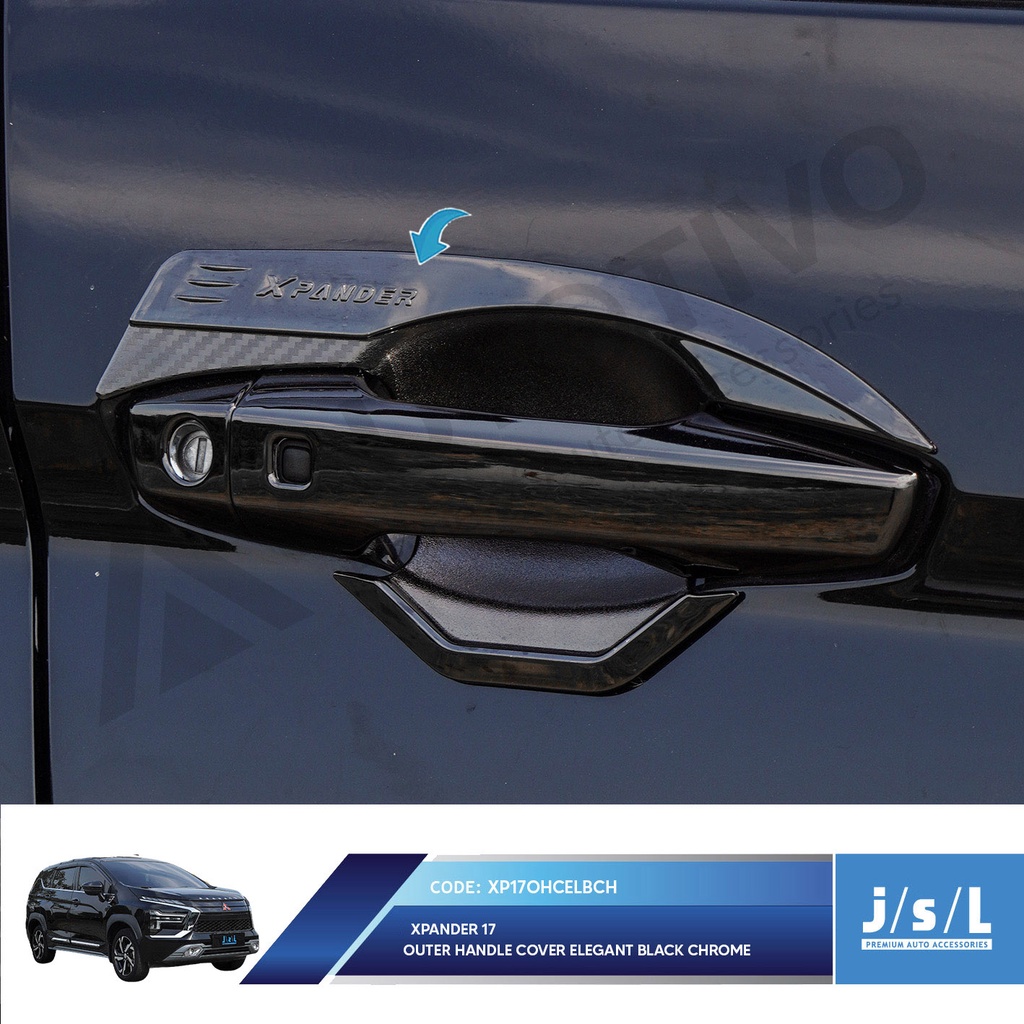 Jual Xpander Mangkok Pintu JSL Outer Handle Cover Elegant Black Chrome | Shopee Indonesia