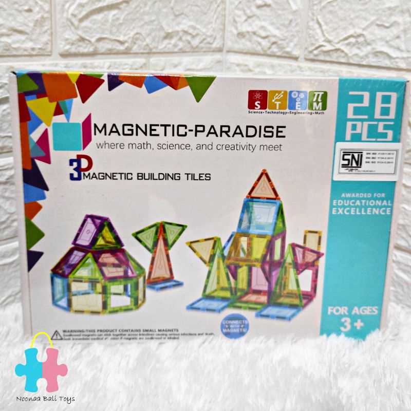 Jual Magnetic Paradise Blocks Building Block Mainan Balok Magnet ...
