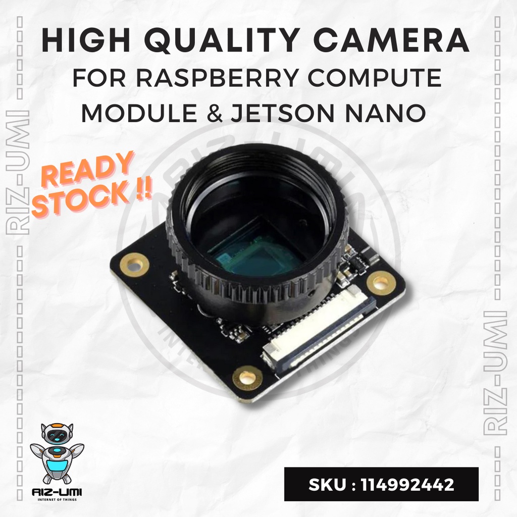 Jual High Quality Camera For Raspberry Pi Compute & Nvidia Jetson ...