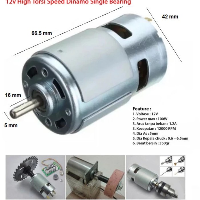 Jual Terlaris Dinamo Motor Dc 775 12V High Torsi Speed Power Tools Fan Dc775 | Shopee Indonesia