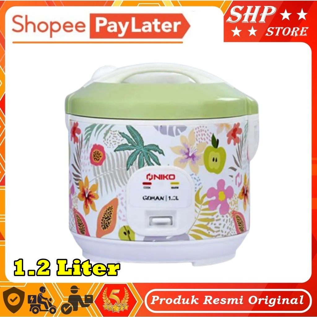 Jual Rice Cooker Niko GOHAN kapasitas 1.2 liter MODEL TROPICAL - TUTUP ...