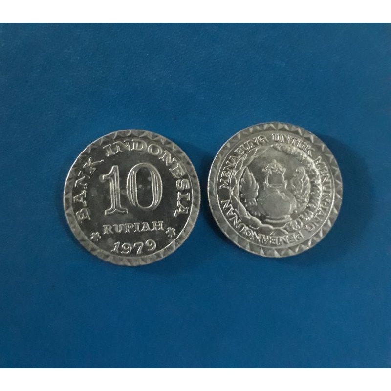 Jual Uang Koin 10 rupiah Tabanas 1979 ( bekas bersih ) | Shopee Indonesia