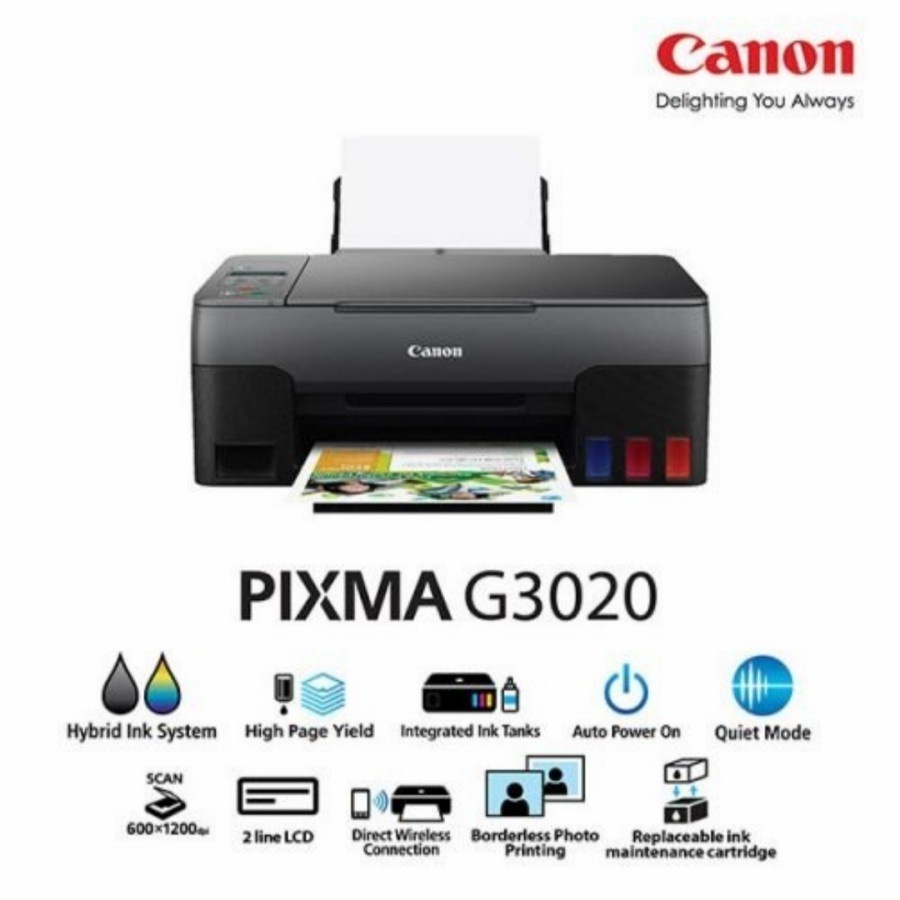 Jual PRINTER INKJET CANON G3020 AIO WIFI / CANON G-3020 / G 3020 ALL IN ...