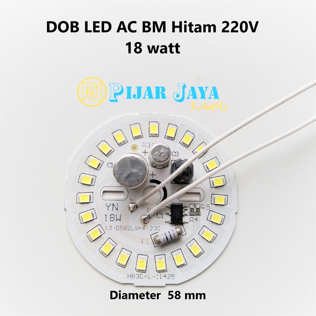 Jual PCB Lampu LED AC BM Hitam Watt Lengkap 3 5 7 9 12 15 18 20 27 30 ...