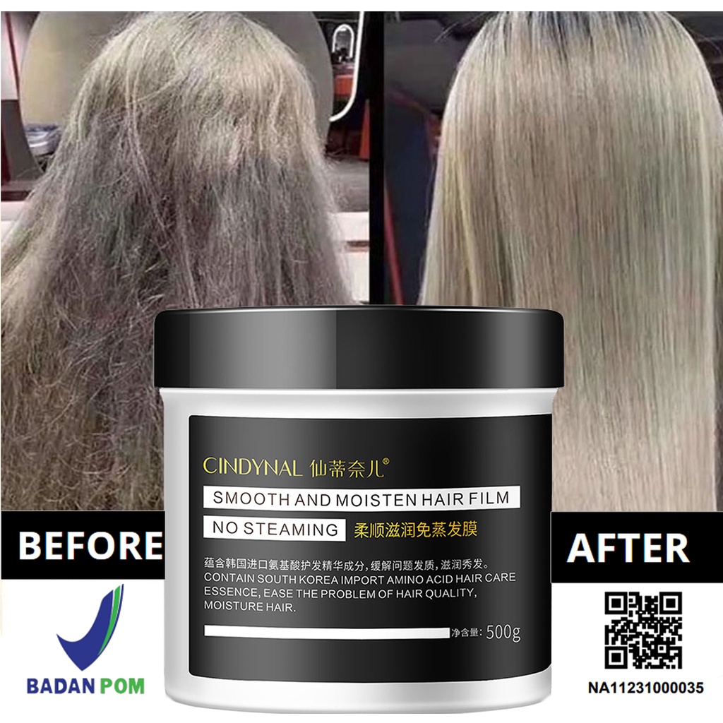 Jual BPOM Cindynal Hair Mask Smooth And Moisten Hair Film No Steaming ...