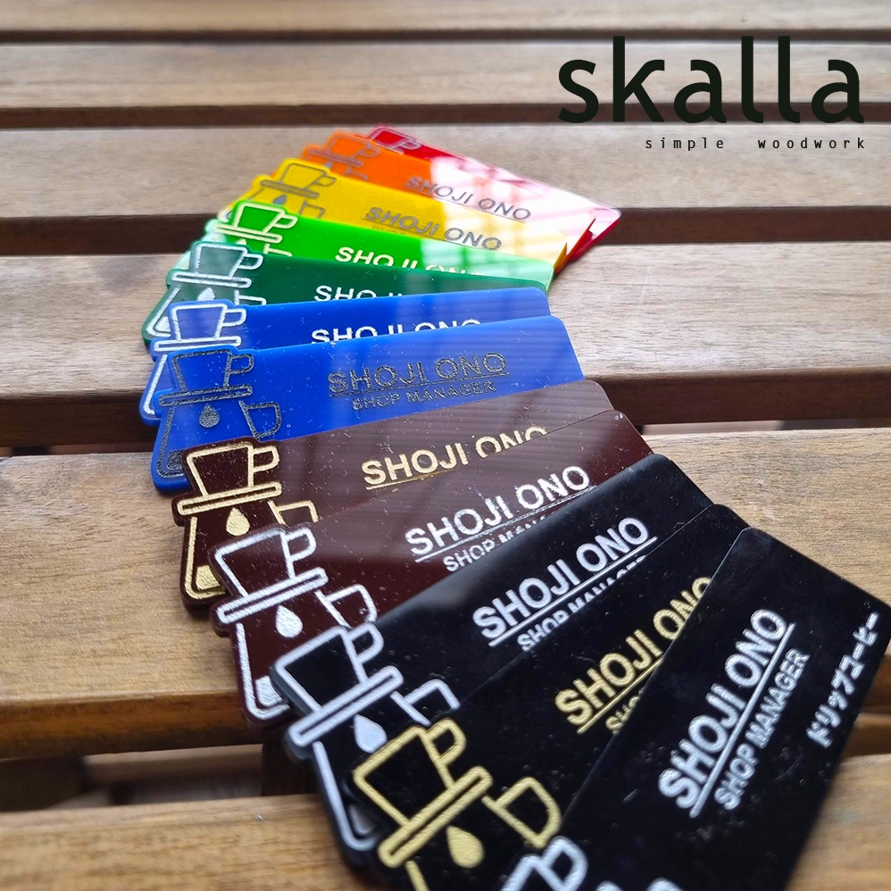 Jual name tag akrilik acrylic contour badge papan nama dada nametag ...