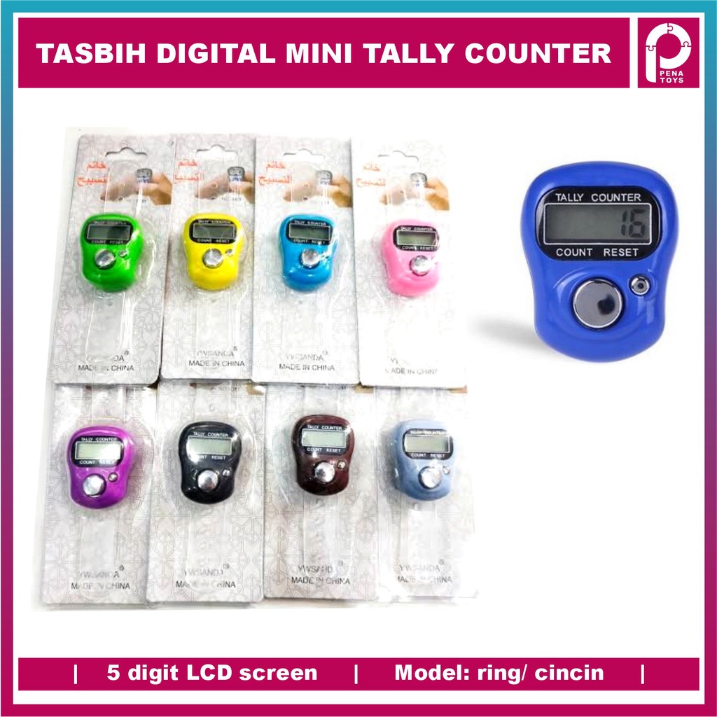 Jual Tasbih Jari Digital Alat Hitung Digital Led Tasbih Jari Counter ...