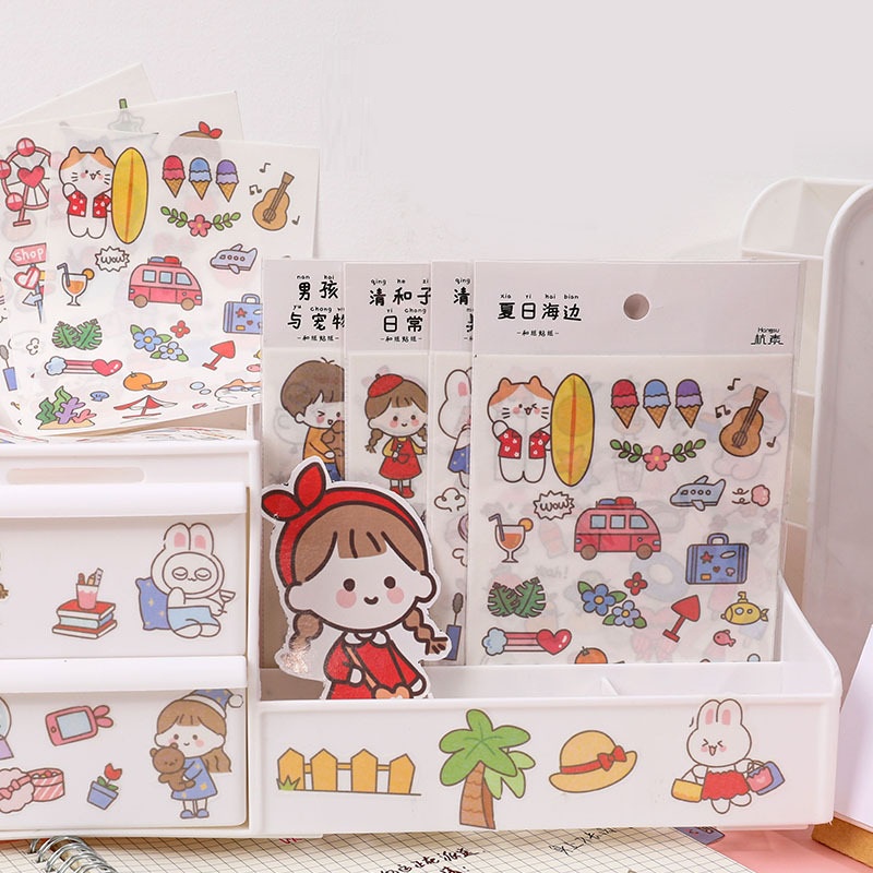 Jual NEW Set sticker isi 4 lembar sticker / sticker lucu murah meriah ...