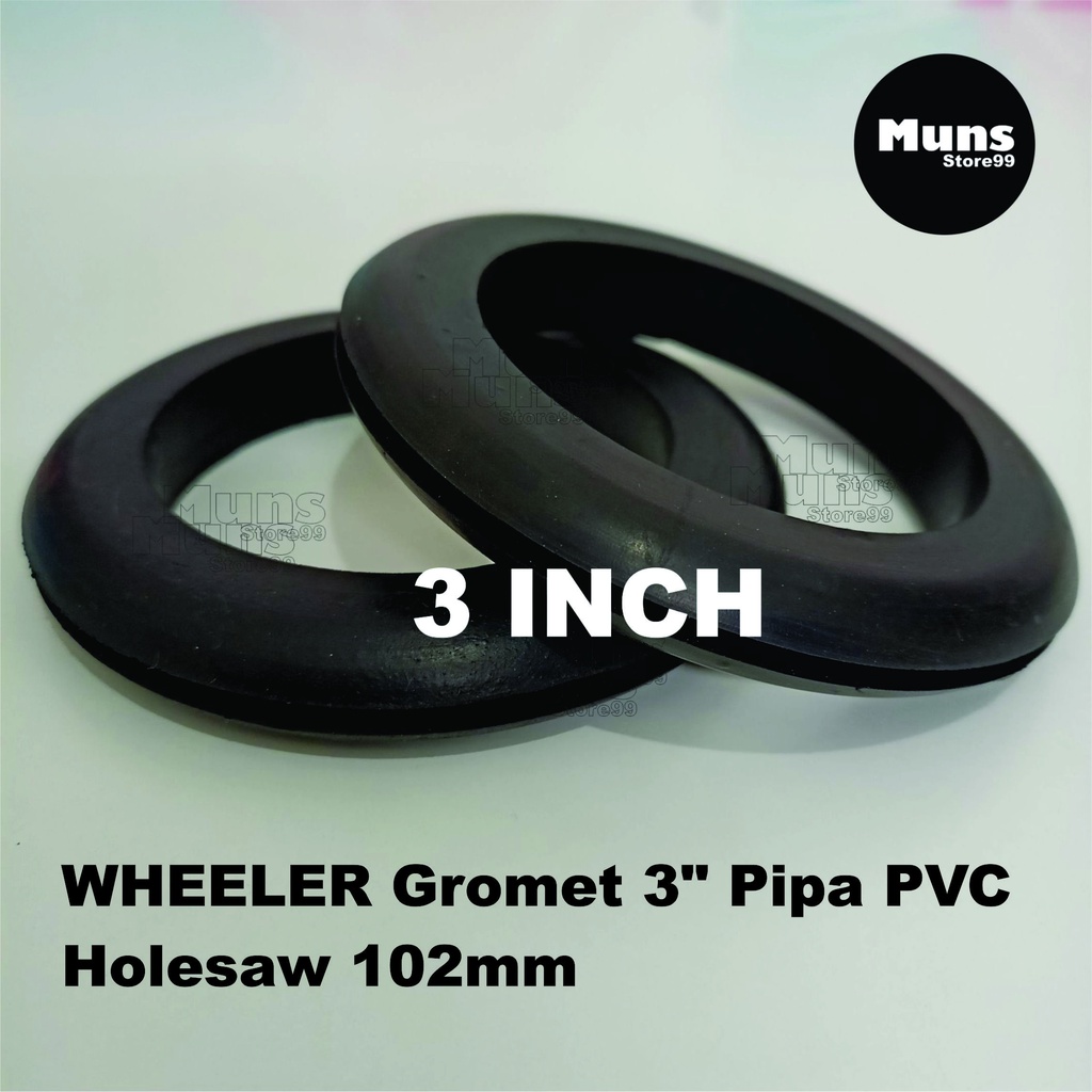 Jual WHEELER Karet Gromet 3 Inch Pipa PVC Rubber Grommet Uniseal Packing Dutch Bucket Hidroponik ...