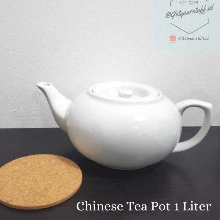 Jual Asli Bagus Chinese Tea Pot Teko Teh Keramik 1 liter FWN | Shopee ...