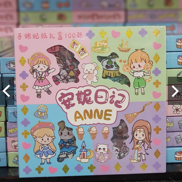 Jual PROMO!! stiker ANNE MOMO MIX4 color isi 100lbr/ stiker lucu ...