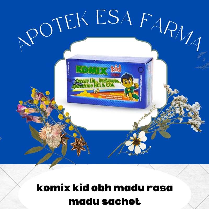 Jual KOMIX ANAK OBH RASA MADU 1 BOX ISI 10 SACHET | Shopee Indonesia