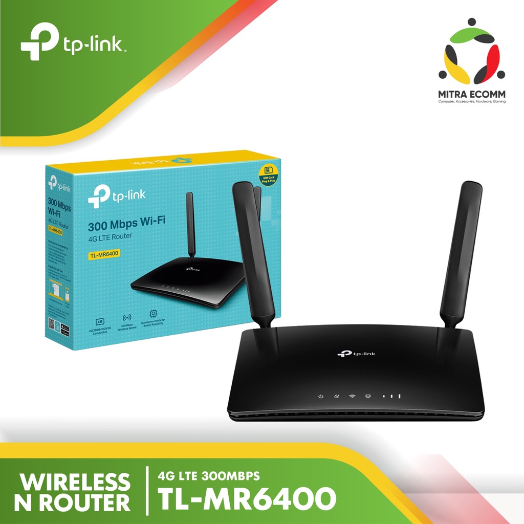 Jual TP-Link TL-MR6400 300Mbps Wifi N Router build-in 4G LTE | Shopee ...