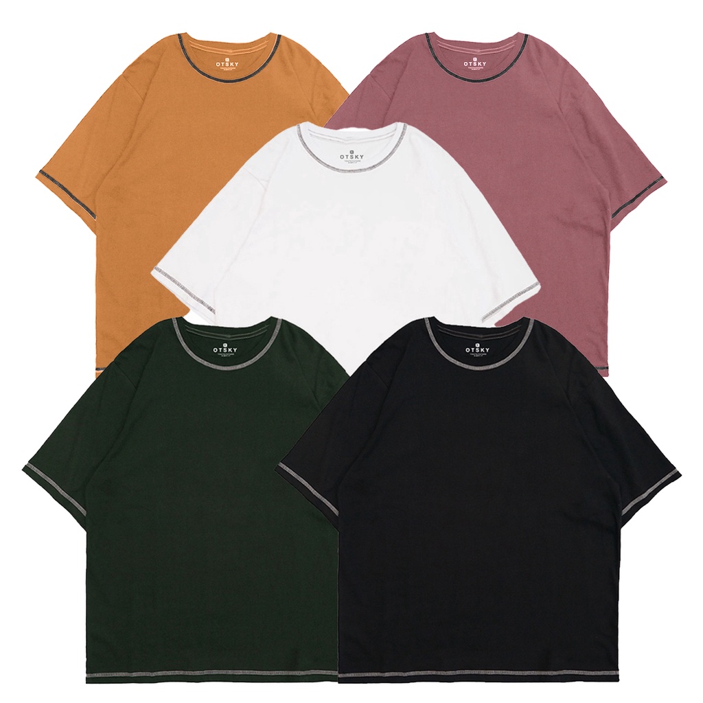 Jual Otsky Kaos Pria Polos Motif Rantai Cotton Combed 24s Atasan Katun ...