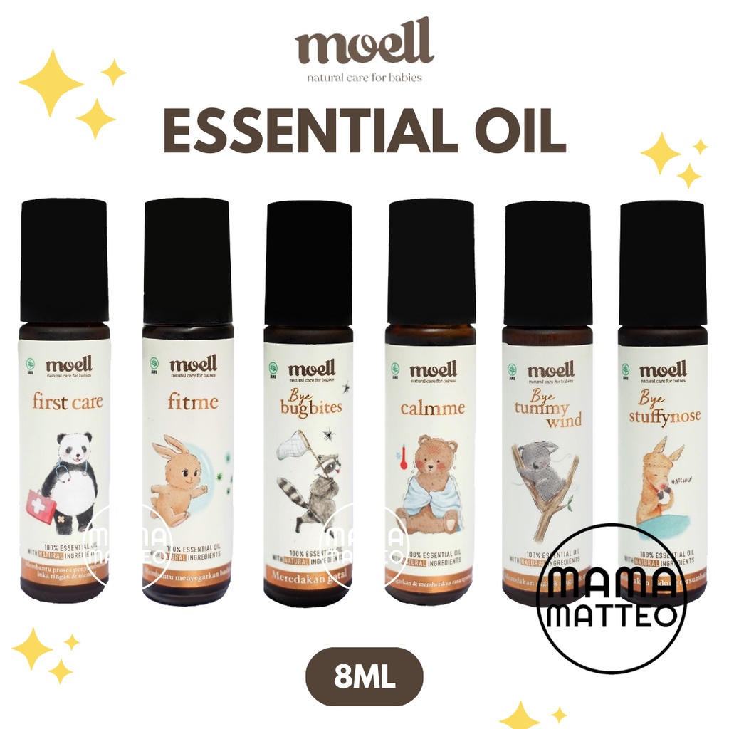 Jual MOELL Natural Essential Oil Roll On 8ml / Bye Stuffynose Tummywind ...