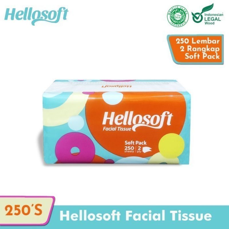 Jual HELLOSOFT FACIAL TISSUE 250s (tisu wajah) | Shopee Indonesia