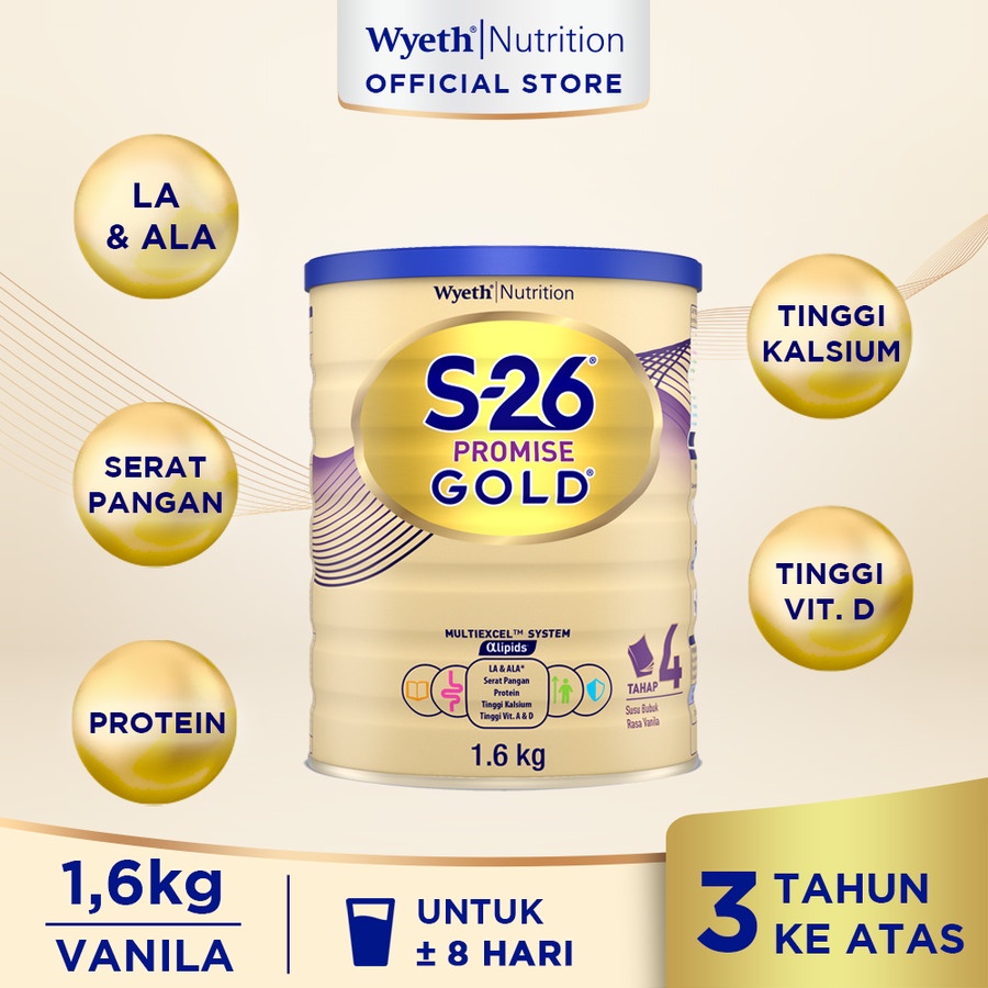 Jual S-26 PROMISE GOLD TAHAP 4 KEMASAN KALENG 1.6KG / 1600 GRAM ... Jual S-26 PROMISE GOLD TAHAP 4 KEMASAN KALENG 1.6KG / 1600 GRAM ...