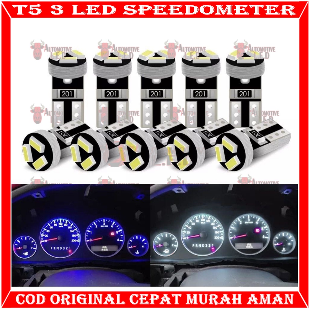 Jual ORIGINAL LAMPU SPEEDOMETER DASBOARD LED T5 3 LED SMD MOBIL MOTOR ...
