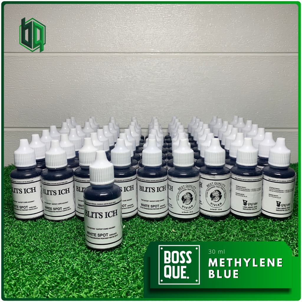 Jual Obat Biru Methylene Blue 30ml - Obat Ikan Hias Cupang Anti Jamur Bakteri White Spot ...