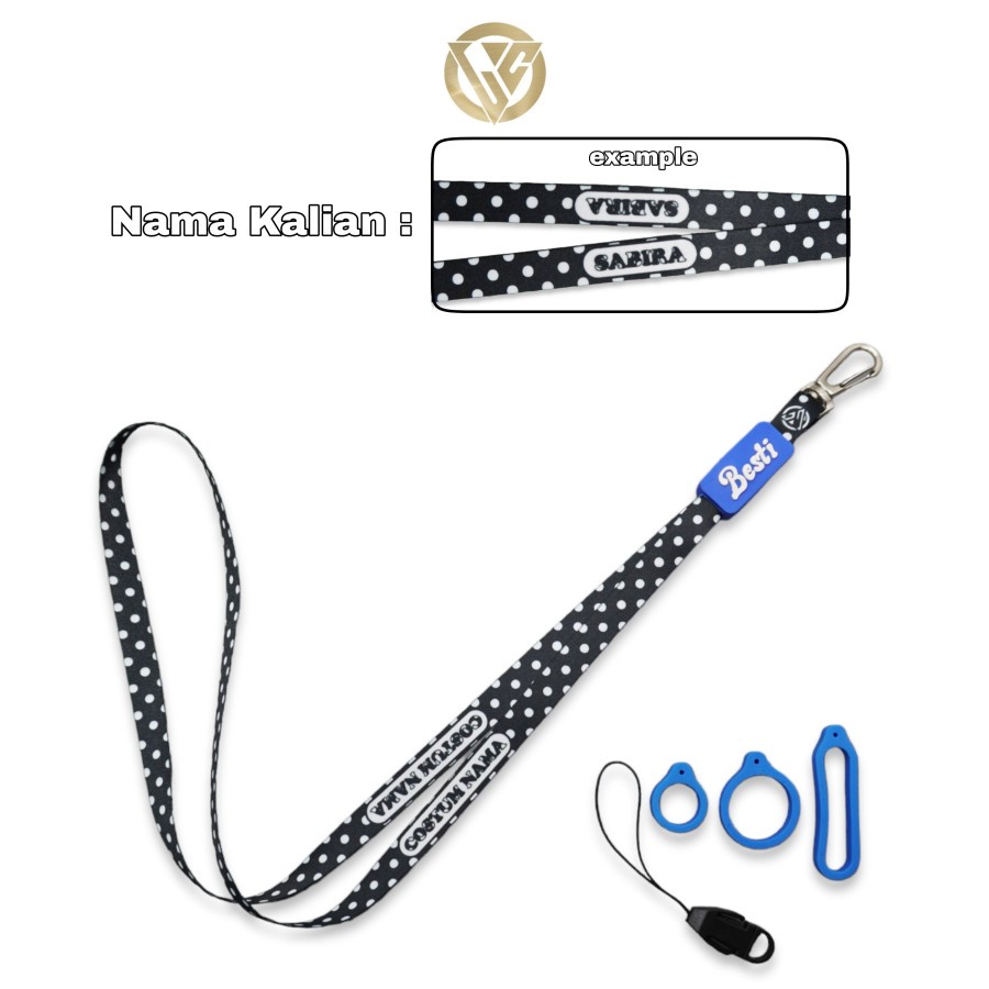 Jual Lanyard Craft Besti (Costum Nama) / Lanyard Hp / Lanyard Couple ...