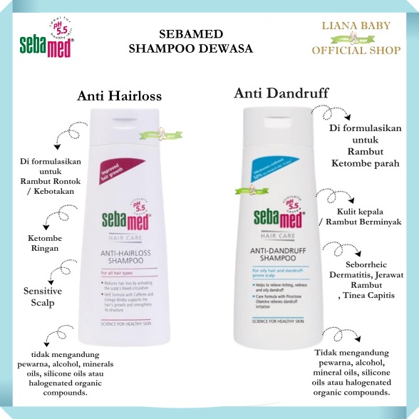 Jual PERA619 SEBAMED SHAMPOO DEWASA 200ML ANTI DANDRUFF ATAU ANTI ...