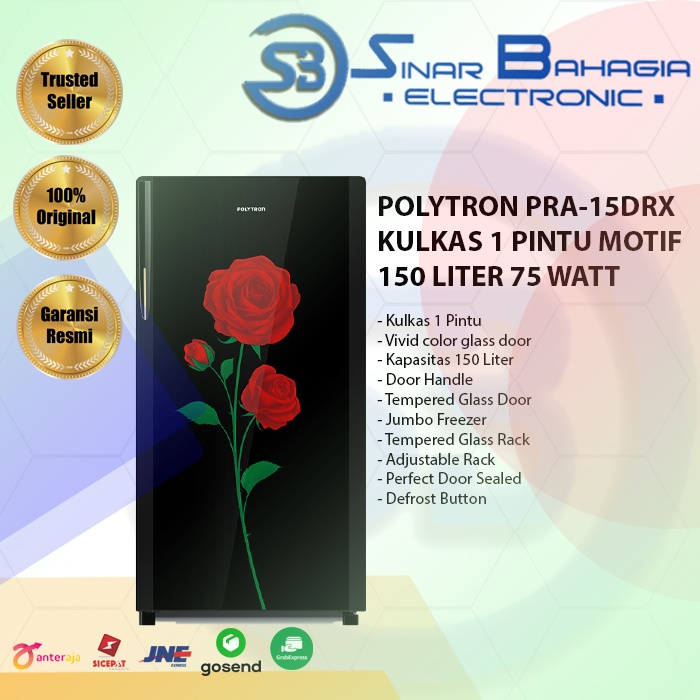 Jual POLYTRON PRA-15DRX KULKAS 1 PINTU MOTIF 150 LITER 75 WATT (NEW ...