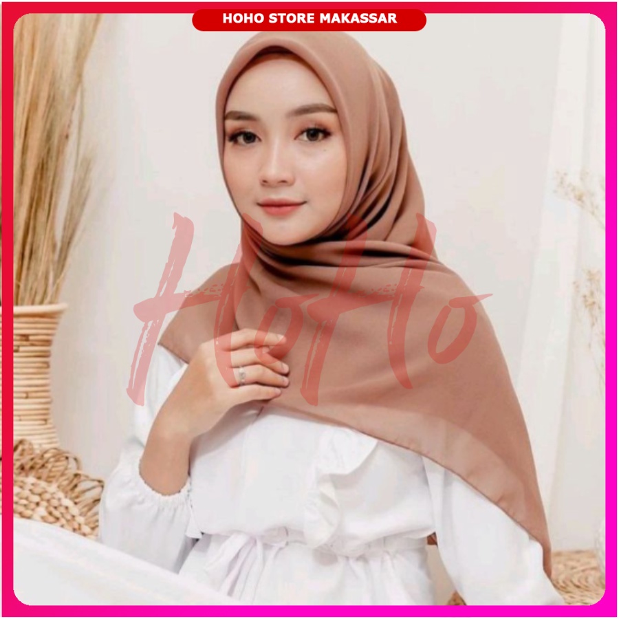 Jual Hijab Bella Square Jilbab Segiempat Kotak Polos Kerudung - BS01 ...