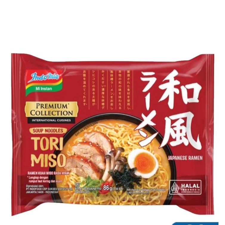 Jual Indomie Mie Instan Premium Japanese Tori Miso Ramen 86 Gr | Shopee ...