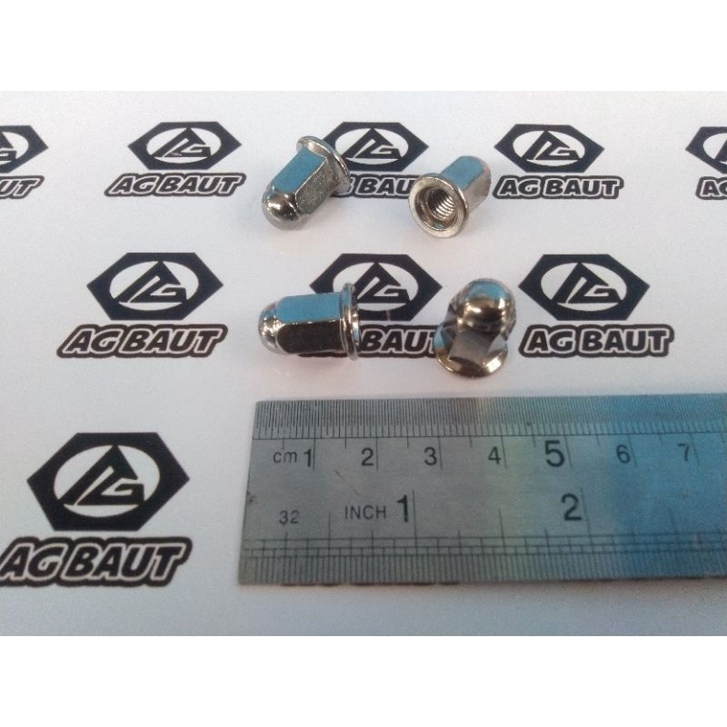 Jual Flange Cup Nut / Mur Flange Topi M7 (Baut 11) Tinggi | Shopee ...