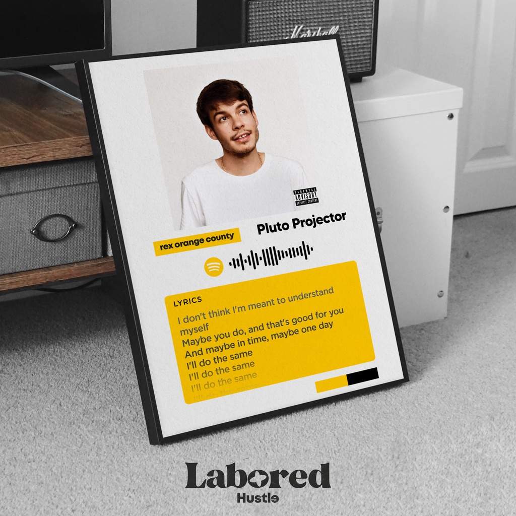 Jual Poster Frameblock Spotify Rex Orange County Pluto Projector Lyrics ...