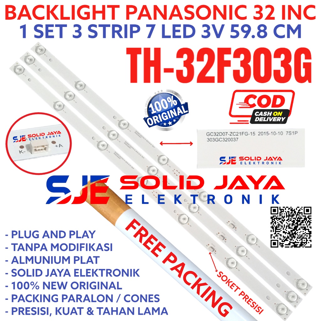 Jual BACKLIGHT TV LED PANASONIC 32 INC TH 32F303 32F303G TH32F303 TH32F303G LAMPU BL 7K 3V 32F ...
