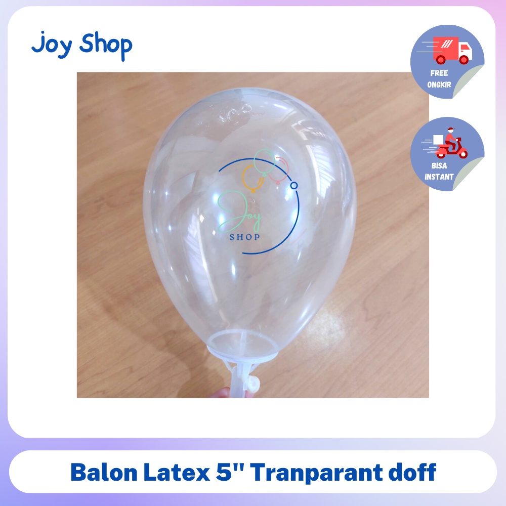 Jual Balon Latex 5 inch doff / 5" balloon satuan isi balon pvc bening ...