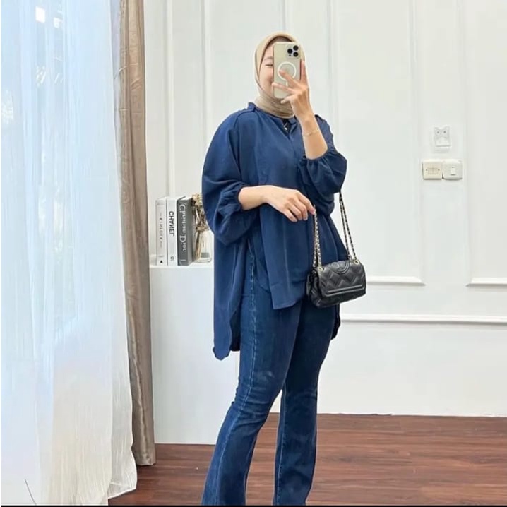 Jual Outher Wanita Premium Polos Ariflow / Atasan Wanita Oversize ...