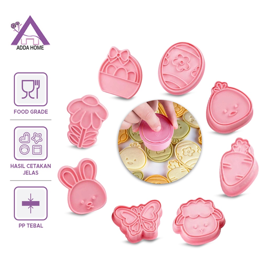 Jual Cetakan Roti Kue Kering Cutter Cookies 3D Mold Karakter 8 in 1 ...