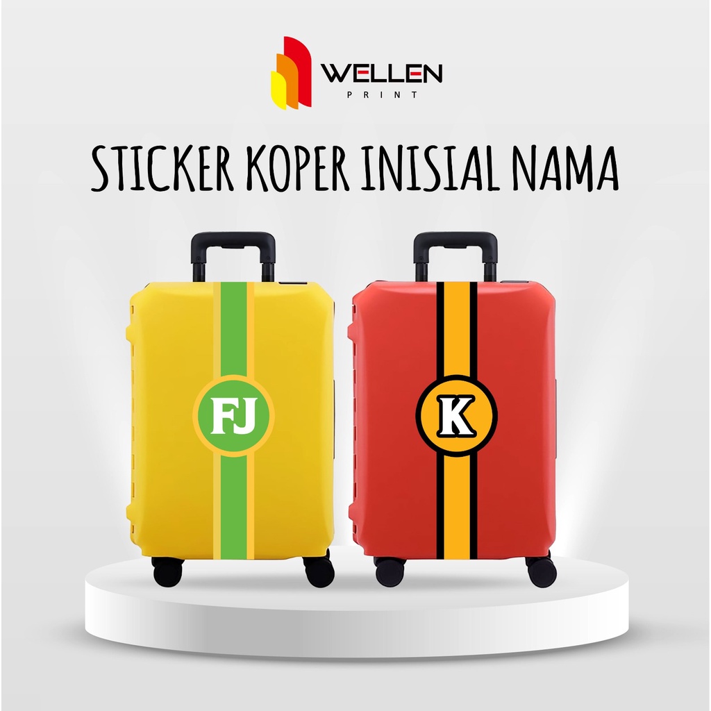 Jual WELLEN PRINT - Cetak Sticker Koper Inisial Nama / Print Stiker ...