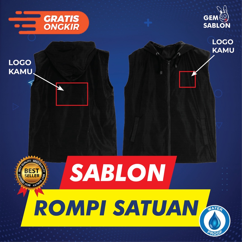 Jual Custom Sablon Rompi Vest Jakarta Kota Kolaborasi JAKI JAKLINGKO ...