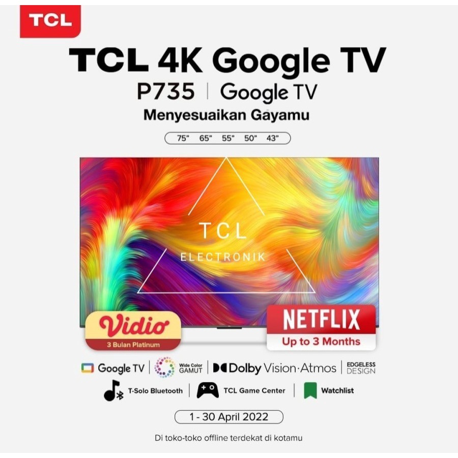 Jual LED TCL GOOGLE TV 55" TCL 55P735 (KHUSUS WILAYAH MAGELANG ...