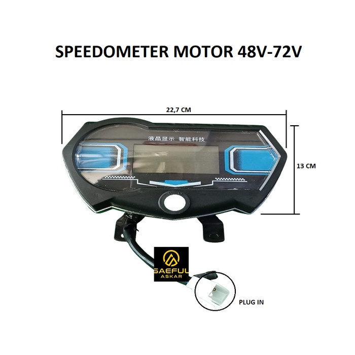 Jual Indikator Speedo Meter Motor 48-72V Motor Listrik #Original ...