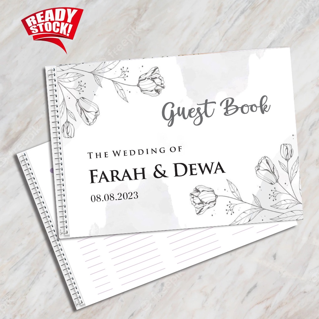 Jual Buku Tamu Pernikahan CUSTOM / wedding Guest Book / wedding book ...