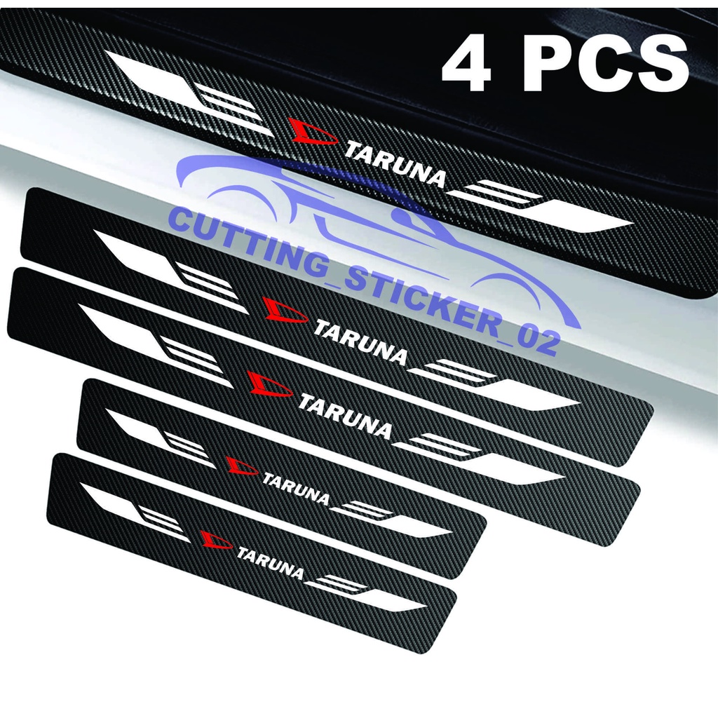 Jual 4pcs sticker sill plate carbon 3d mobil taruna sticker karbon 3d ...