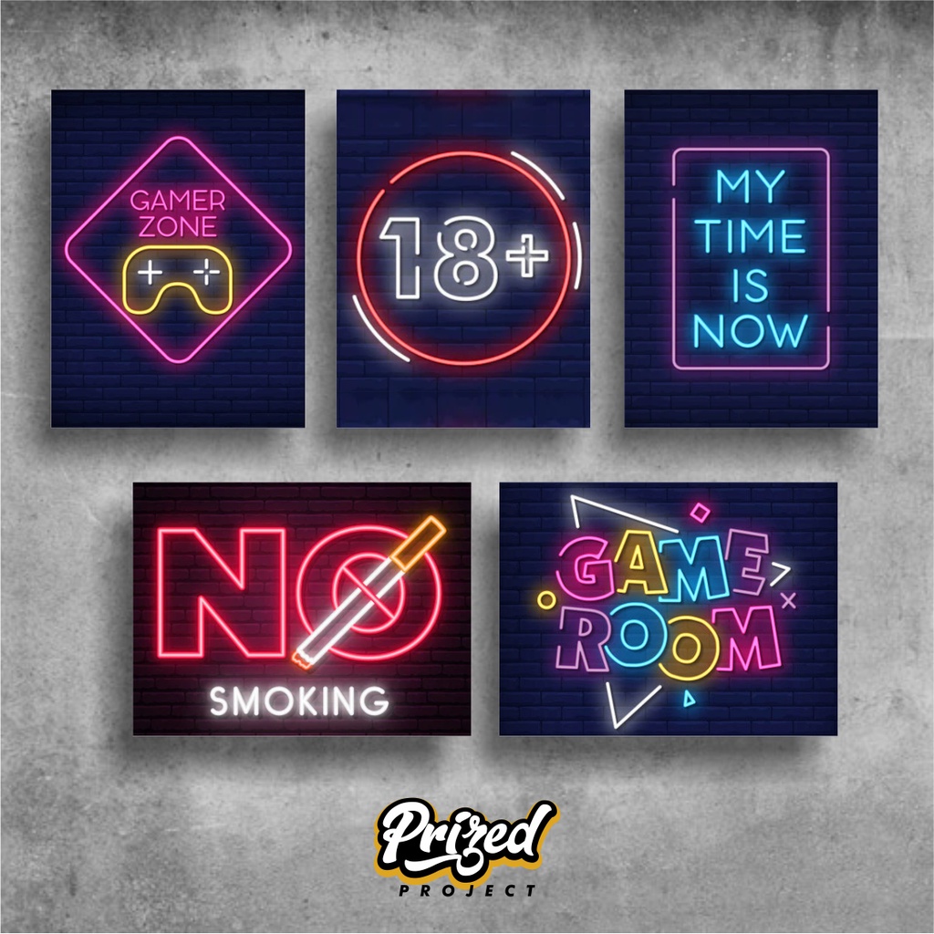 Jual Hiasan Dinding Aesthetic Pajangan Poster Neon Kamar Cowok Keren ...